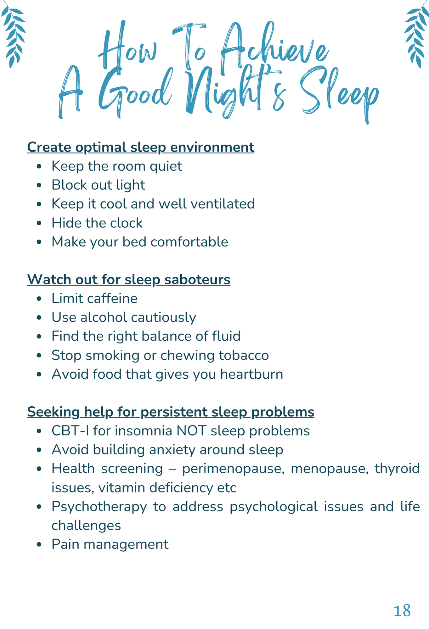 Sleep and Mental Well-being by Dr Felice Soo (PsyD) | IMC Medical Clinic